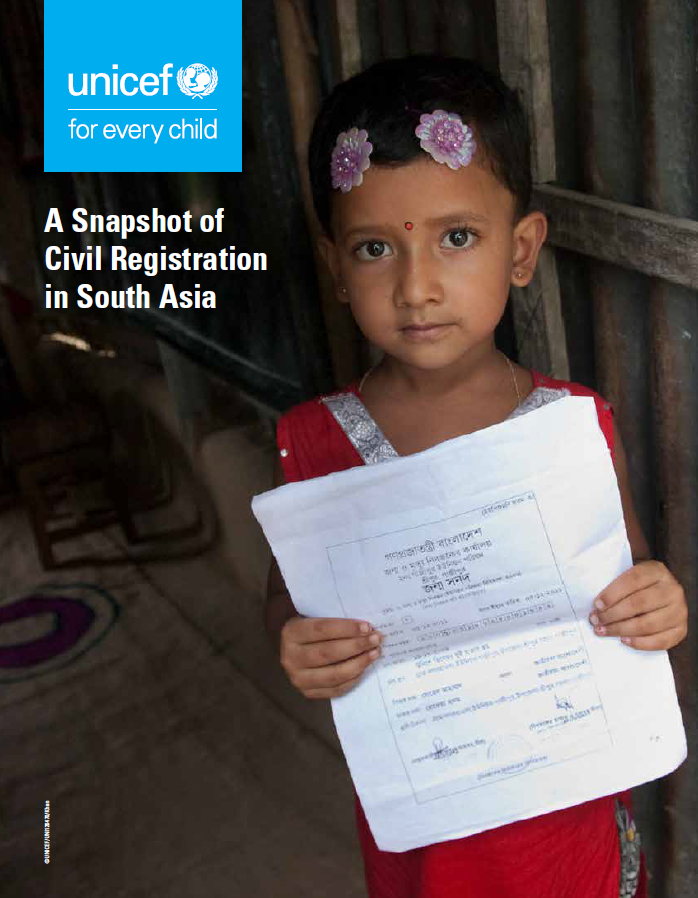 A snapshot of civil registration in South Asia - UNICEF DATA